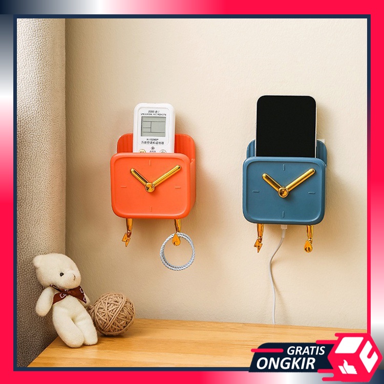 Jual Gratis Ongkir - H5371 Rak Handphone Dinding Tempel Model Jam ...