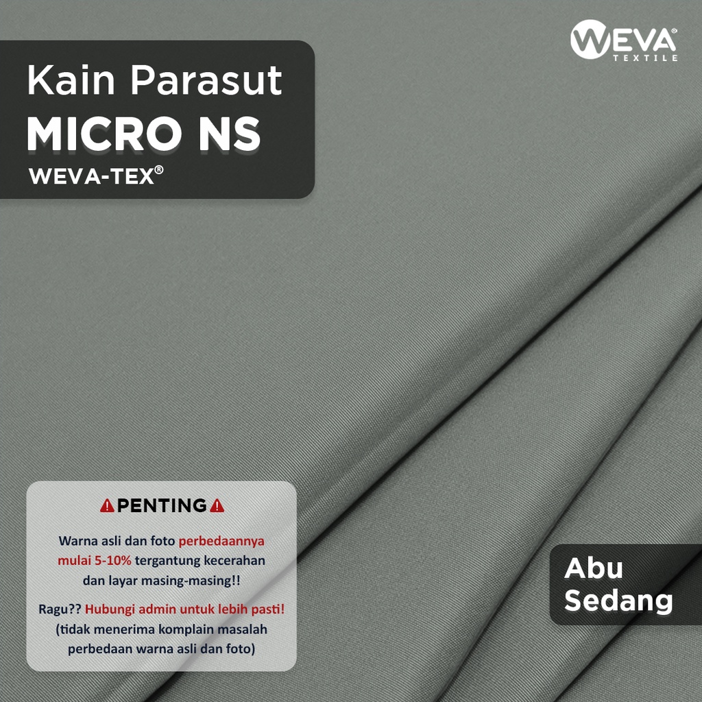 Jual Bahan Kain Jaket Parasut Micro NS Waterproof Abu Abu Sedang ...