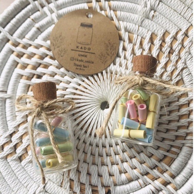 Jual Surat Botol Kapsul Mini | Bisa Request tulisan #messageinbottle ...