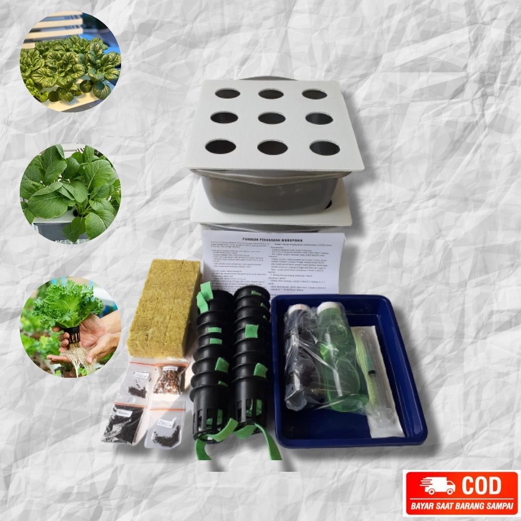 Jual PAKET HIDROPONIK LENGKAP 18 LUBANG 2 BAK-SL | PAKET HIDROPONIK ...