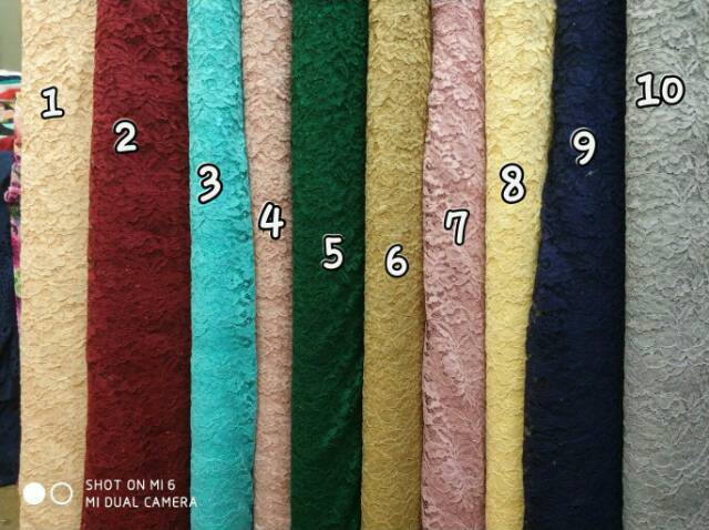 Jual Kain BROKAT BRUKAT Murah. Bahan Burkat Broklat Borkat Berukat ...