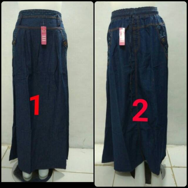 Jual ROK JEANS PANJANG (2 MOTIF) | Shopee Indonesia