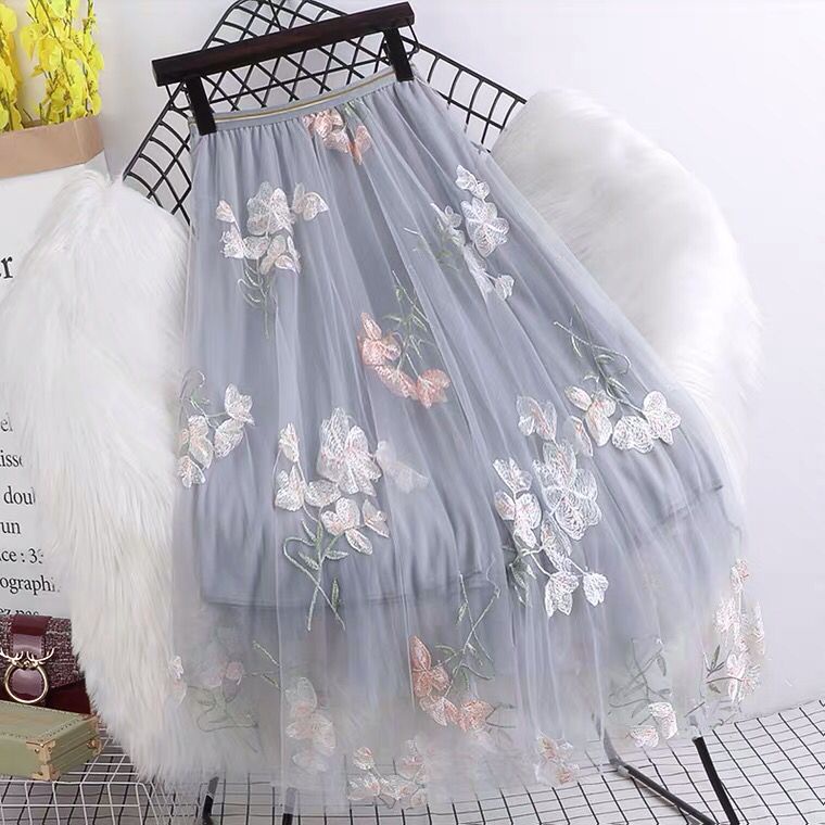 Jual Rok Tutu 3D Import / Maxi Skirt Motif Bunga Timbul | Shopee Indonesia