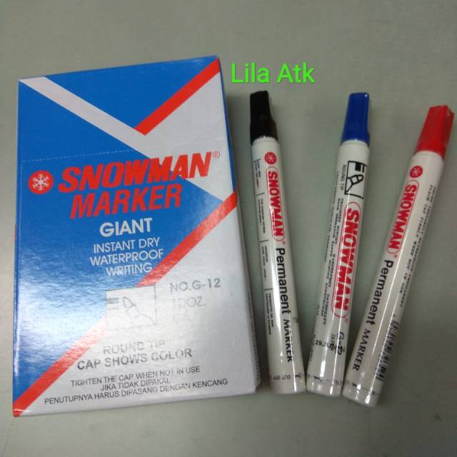 Jual Spidol Snowman Permanent Marker | Shopee Indonesia