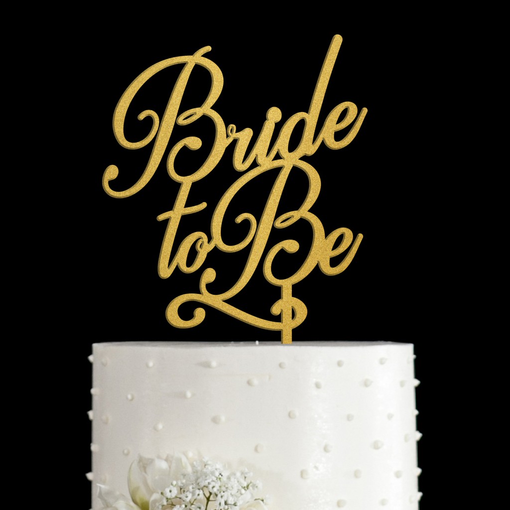 Jual Bride to be Acrylic Cake Topper | hiasan kue | bridal shower party ...