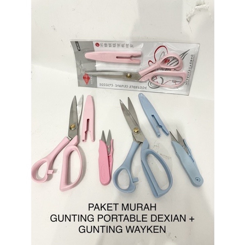 Jual PAKET MURAH GUNTING PORTABLE DEXIAN + GUNTING WAYKEN / gunting ...