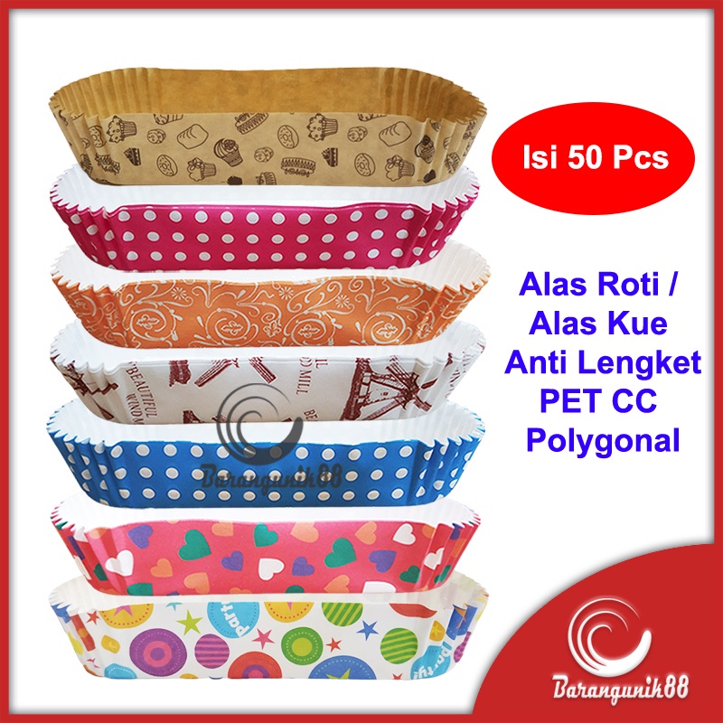 Jual Kertas Alas Roti Kue (50 pcs) Anti Lengket PET CC Polygonal ...
