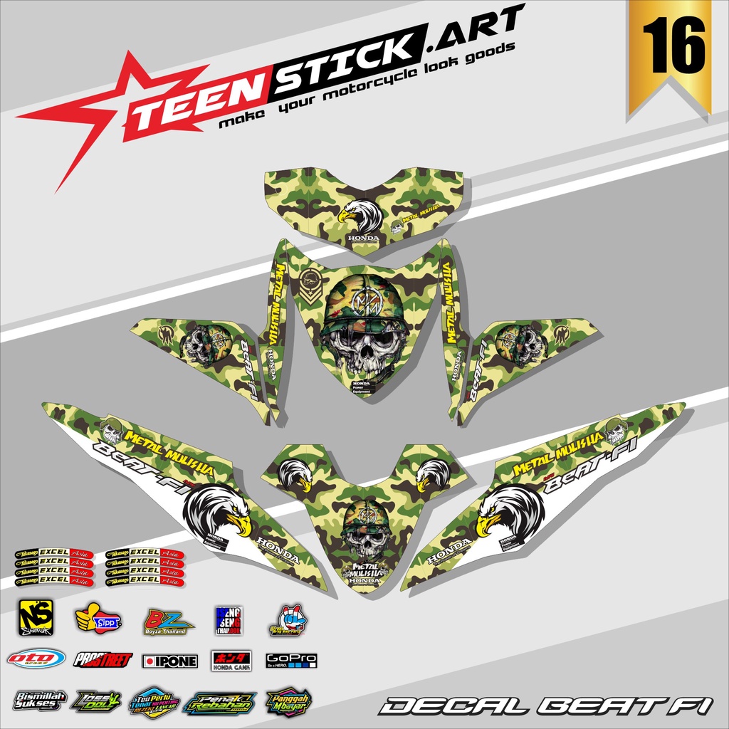 Jual DECAL FULL BODY BEAT FI - DECAL STICKER FULL BLOCK HONDA BEAT FI ...