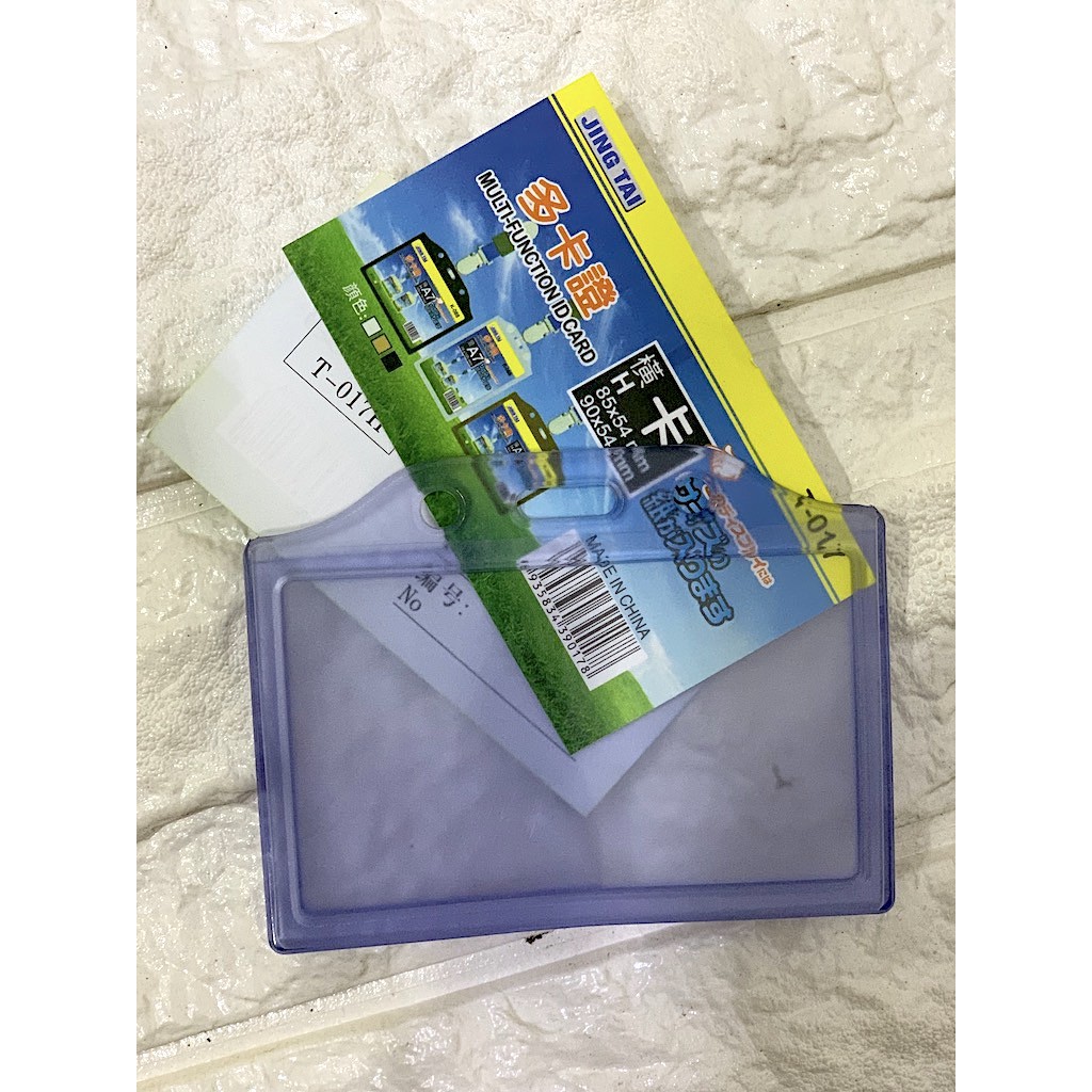 Jual Name Tag Id card Holder jing tai Tempat Simpan Kartu Plastik Tebal ...