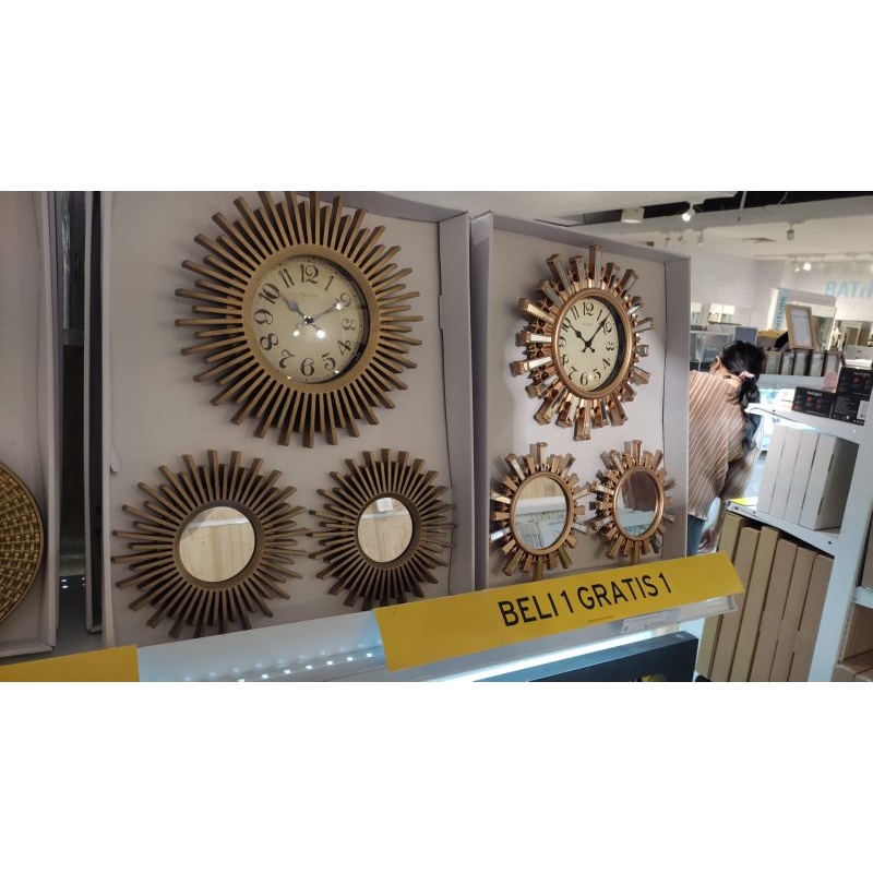 Jual Informa jam dinding set 3 pcs / wall clock set of 3 pcs | Shopee ...