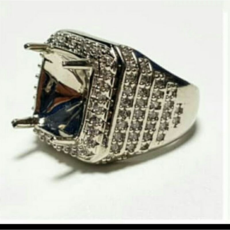 Jual Cincin Emban Ring Microsetting Desain Perak Full Sircon | Shopee ...