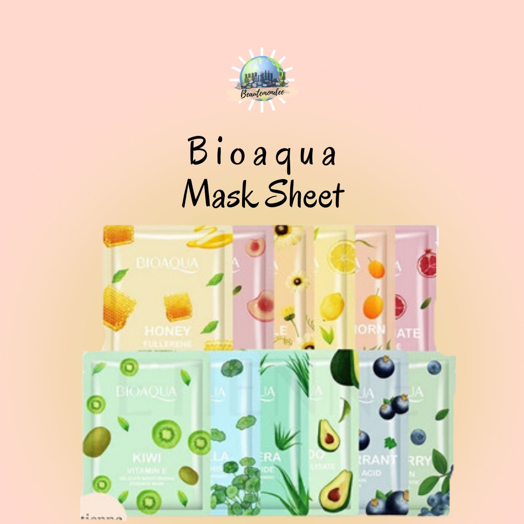 Jual BIOAQUA Sheet Mask Brightening 25gr BPOM - Masker Wajah Bio Aqua | Shopee Indonesia