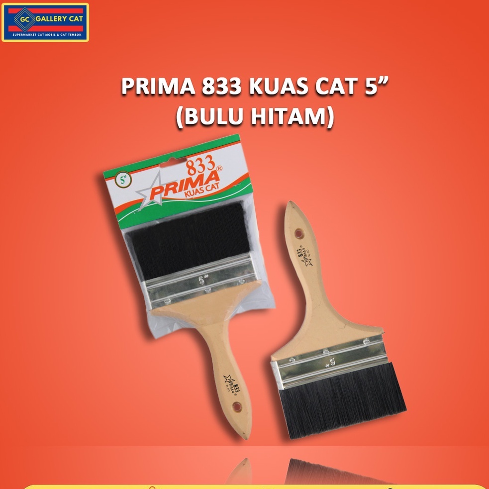 Jual Prima 833 Kuas Cat 5" ( Bulu Hitam ) | Shopee Indonesia