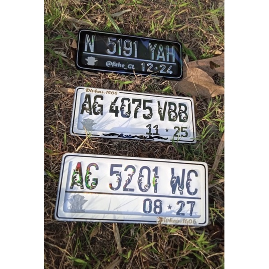 Jual Plat mika putih font hologram | Shopee Indonesia