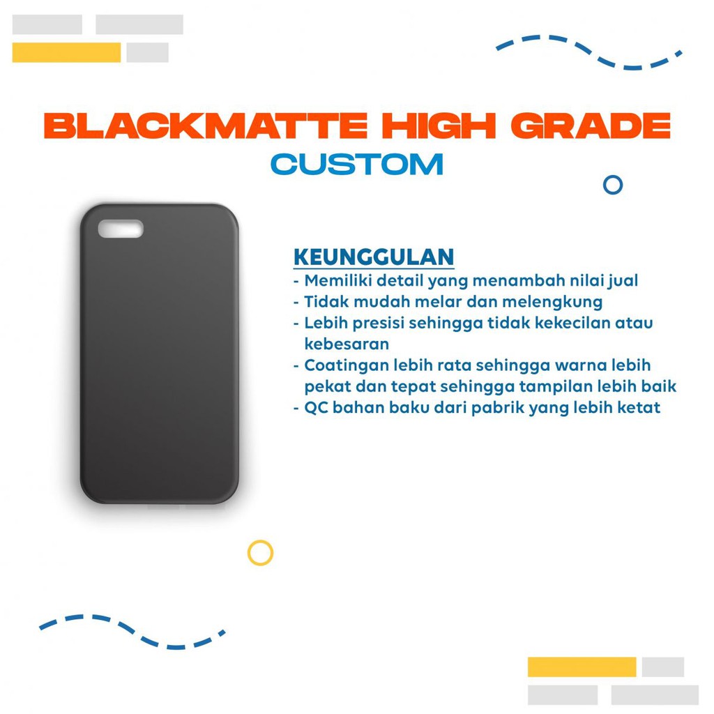 Jual Black Matte Hogh Grade Custom (All Handphone) | Shopee Indonesia