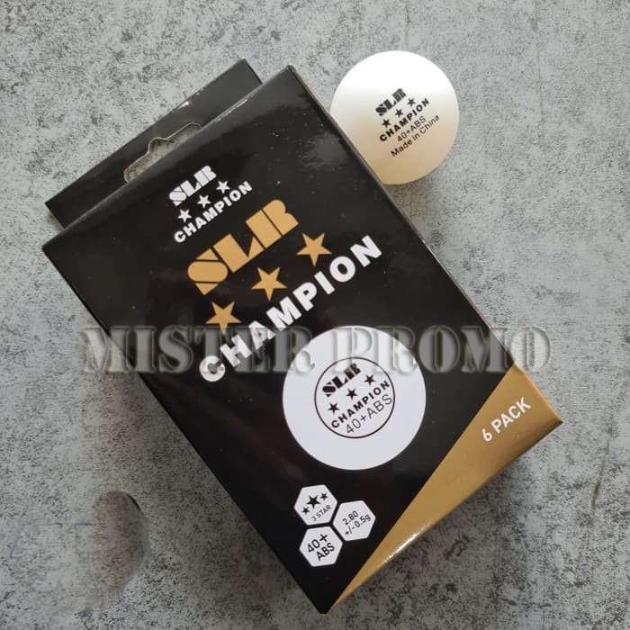 Jual Bola Pingpong SLR Champion 3 Star isi 6 Original Tenis Meja | Shopee Indonesia