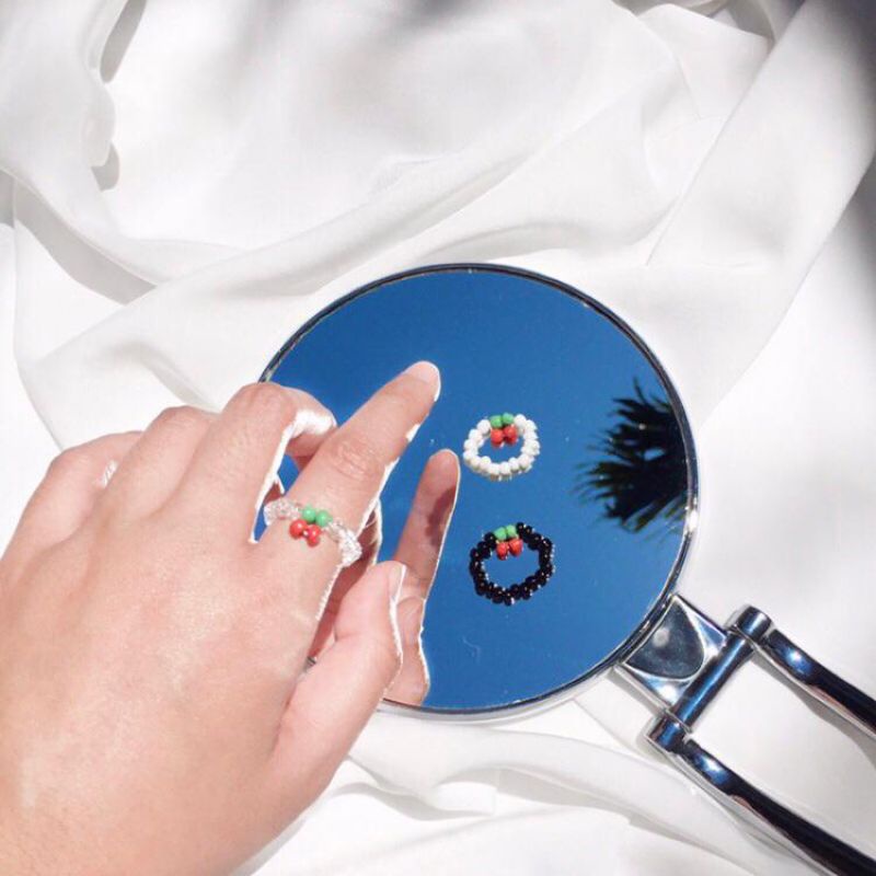 Jual cincin Cherry berbagai warna - ring kpop korea | Shopee Indonesia