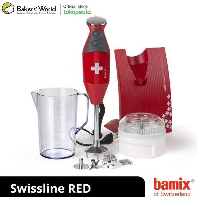 Jual Hand Blender & Food Processor - Bamix Swissline Red 200W ...