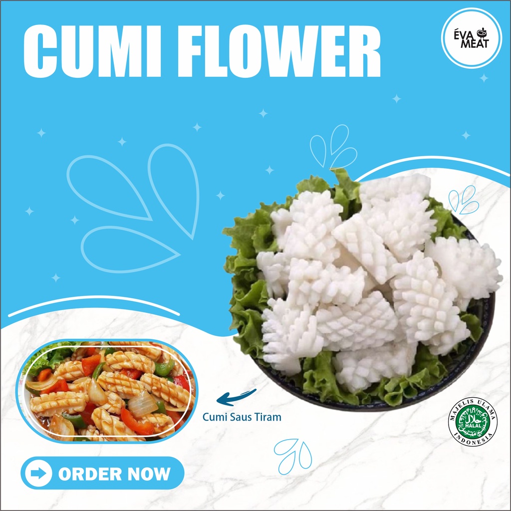 Jual Cumi Flower 500 gr / Cumi flower Kupas / Daging Cumi Flower ...
