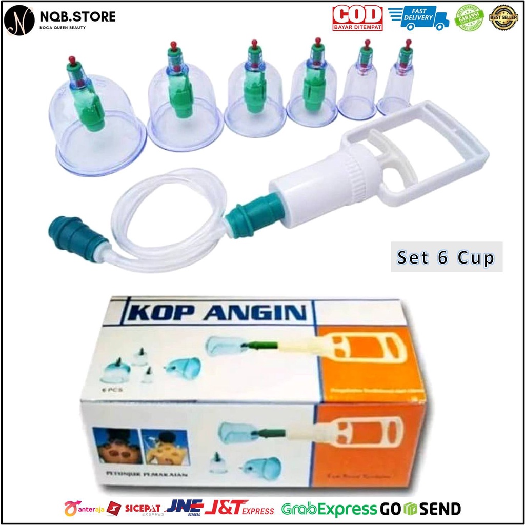Jual NQB - KOP ANGIN isi 6 Cup Tabung - Set Alat BEKAM Mini - Kop Badan Refleksi Rileksasi Tanpa ...