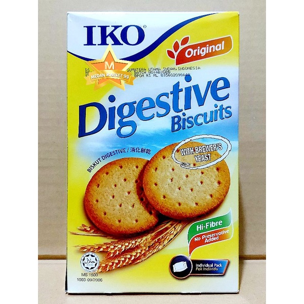 Jual IKO DIGESTIVE BISCUITS 16s x 20gr | BISKUT MALAYSIA DIGESTIVE ...