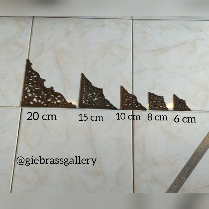 Jual Siku Rak Kuningan - Ukir Segitiga - 6 - 8 - 10 - 15 - 20 cm ...