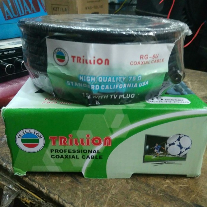 Jual Kabel Antenna Trillion Coaxial Cable RG6 | Shopee Indonesia