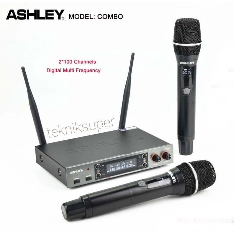 Jual Mic wireless ASHLEY COMBO Original ASHLEY Professional | Shopee ...