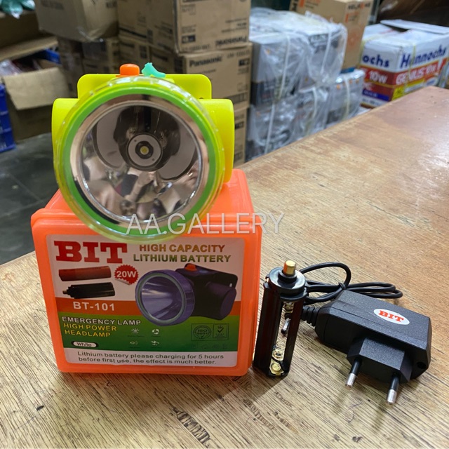 Jual Senter kepala BIT BT 101 lampu putih 20watt menggunakan baterai / BT-101 20w | Shopee Indonesia