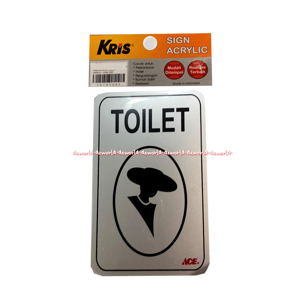 Jual Kris Sign Acrylic Stiker Toilet WC Kamar Mandi Sticker Tanda ...