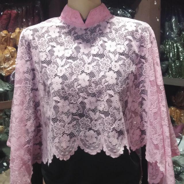 Jual Cape brokat paris cuantik outer perempuan bahan full brukat ...