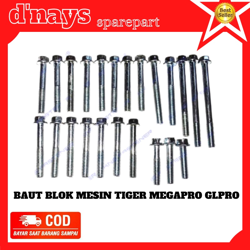 Jual 1 SET BAUD BAUT BLOK MESIN TIGER MEGAPRO GLPRO | Shopee Indonesia