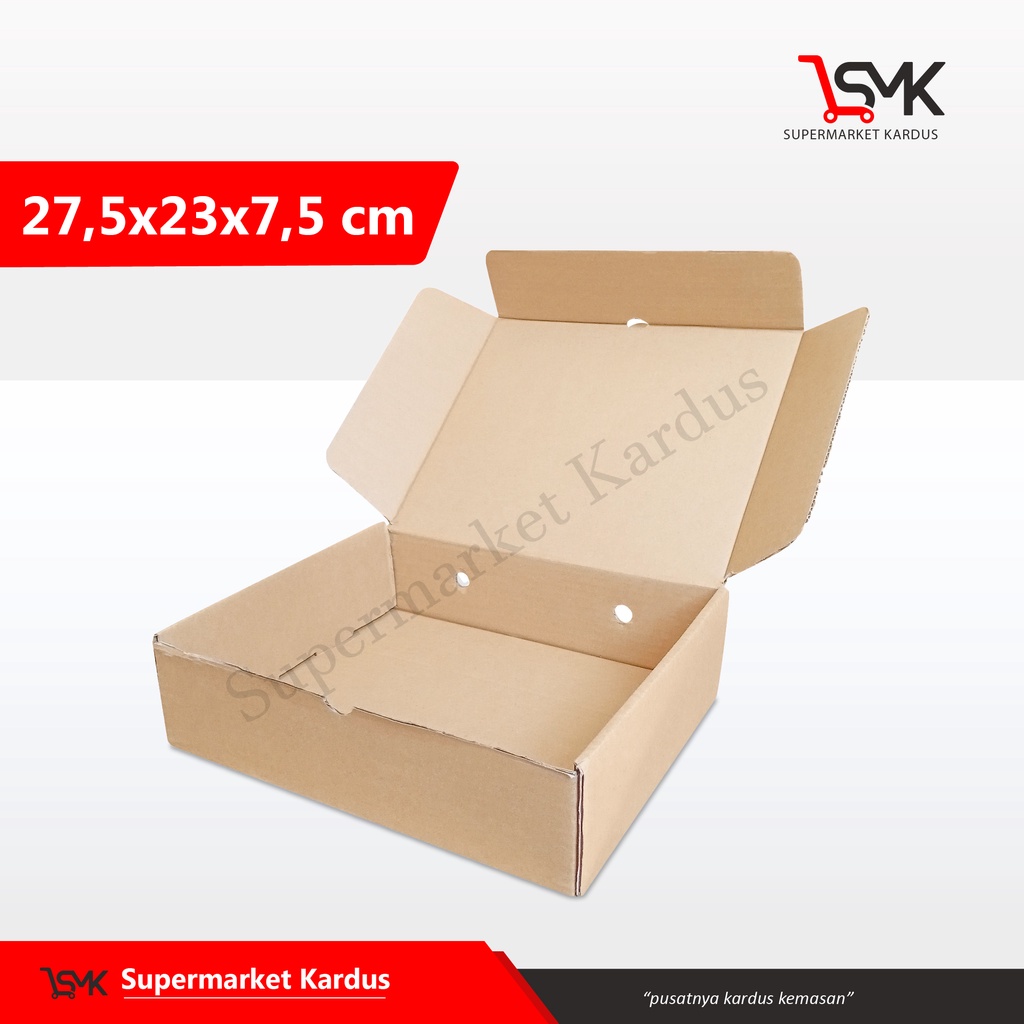 Jual Kardus 27,5x23x7,5 cm (KAIN) Box/Karton/Polos/hampers/baju ...