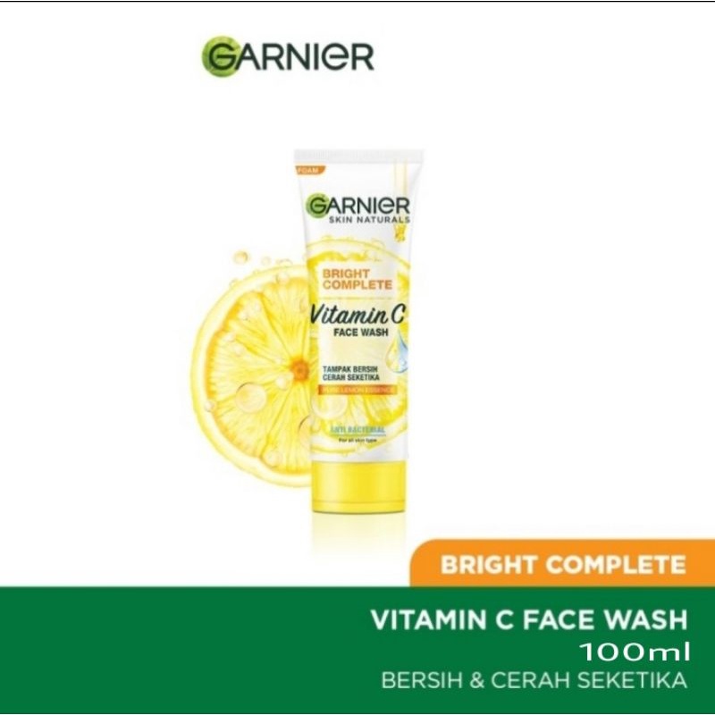 Jual Garnier Bright Complete Vitamin C Face Wash 100ml Shopee Indonesia
