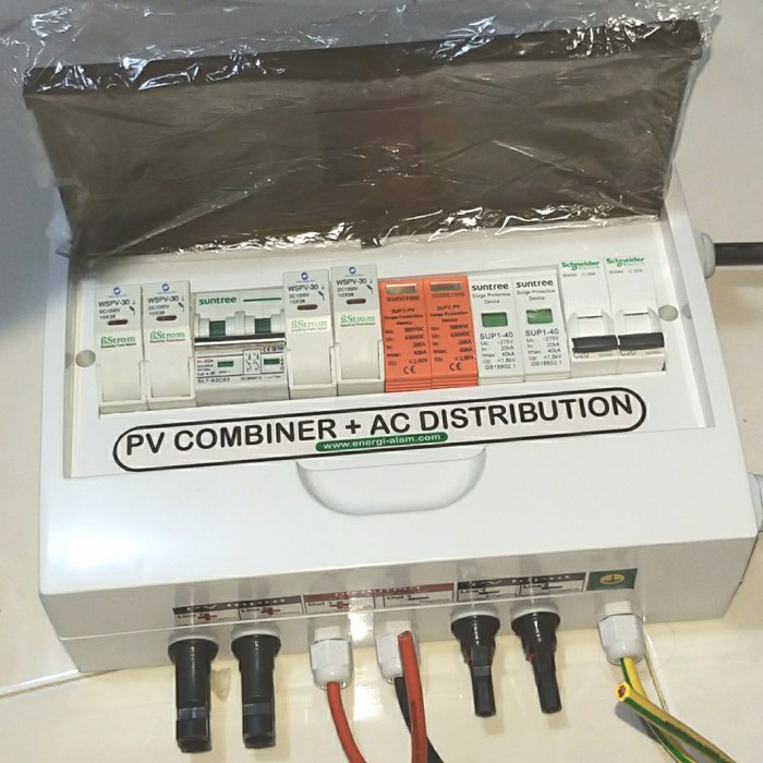 Jual PV Combiner Box Outbow [2 PV in + 1 DC Out] + AC Distribution 2 lines | Shopee Indonesia