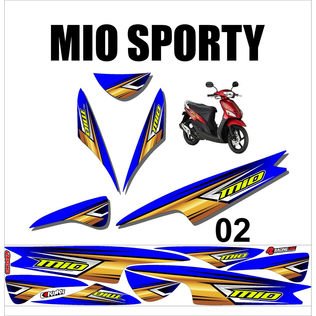 Jual Stiker Sticker Striping Motor Variasi Yamaha MIO SPORTY Racing ...