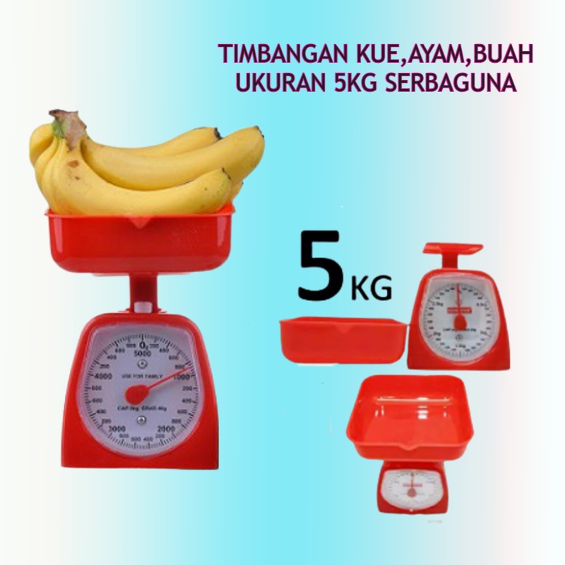Jual Timbangan dapur sayur makanan buah jarum analog manual duduk ...