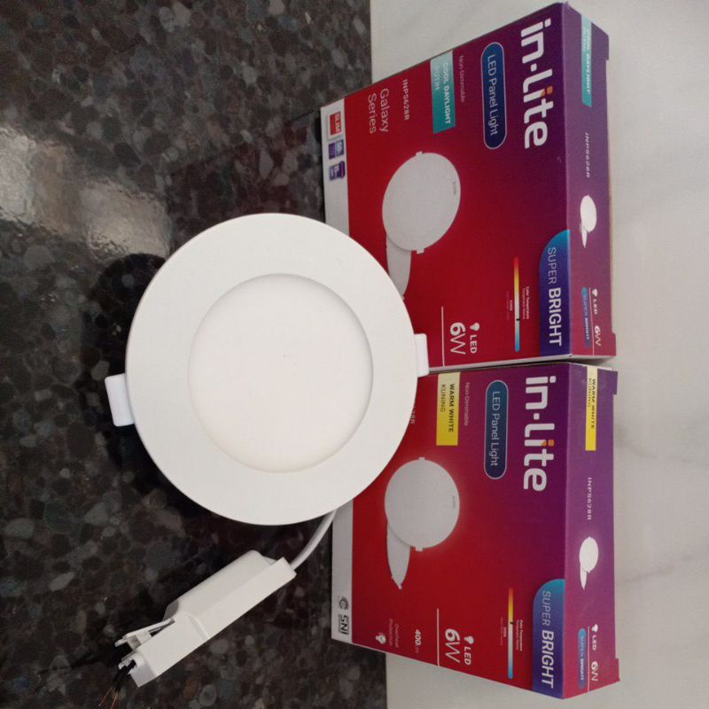 Jual lampu downlight inlite 6w INPS628R/ lampu panel downlight inlite ...