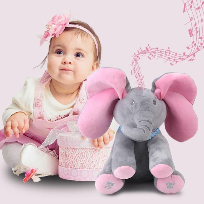 Jual Talking & Singing Plush Elephant Stuffed Animal Interaktif Doll ...