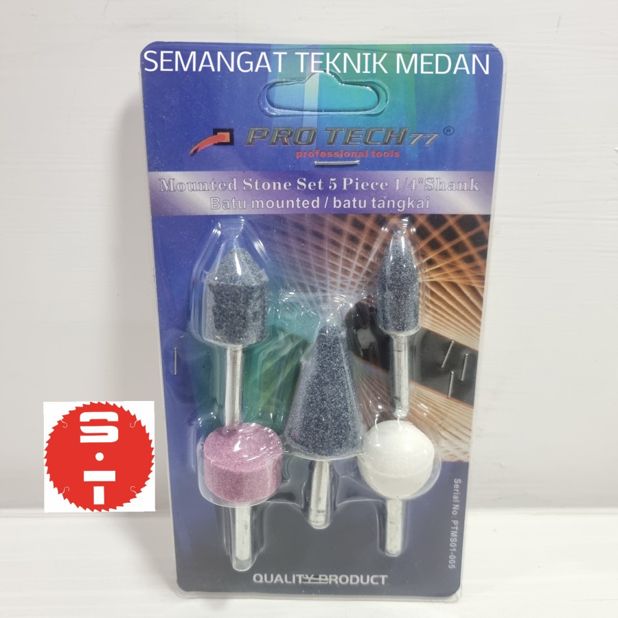 Jual MOUNTED STONE BATU GRENDA GERINDA BOTOL 5 PCS SET 1/4" 6MM PROTECH ...