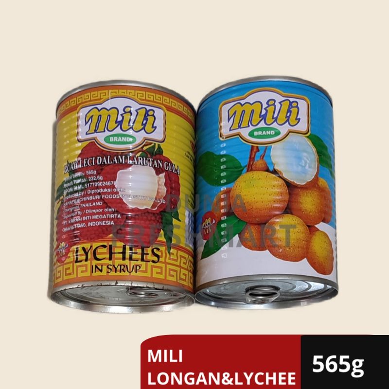 Jual Mili Longan/Mili Lychee Buah Kelengkeng/Leci dalam Sirup 565gram ...