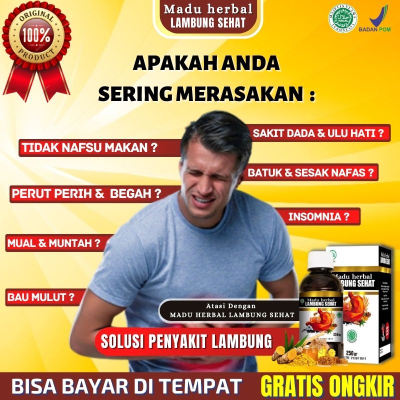 Jual MADU HERBAL LAMBUNG SEHAT Obat Alami Asam Lambung / Maag / GERD ...