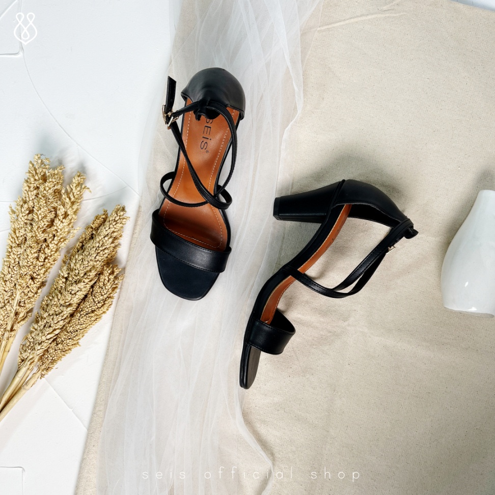 Jual SEIS Valerie Sandal Heels Tali Wanita Hak 7 cm | Shopee Indonesia