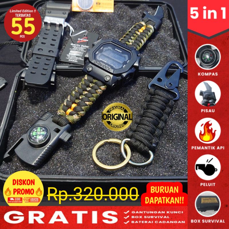 Jual G Shock GX 56BB Strap Paracord Custom Premium Multifungsi 5 in 1 ...