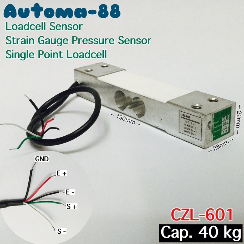 Jual Load cell 40kg 40 kg CZL-601 130mm x 28mm x 22mm panjang 13cm ...