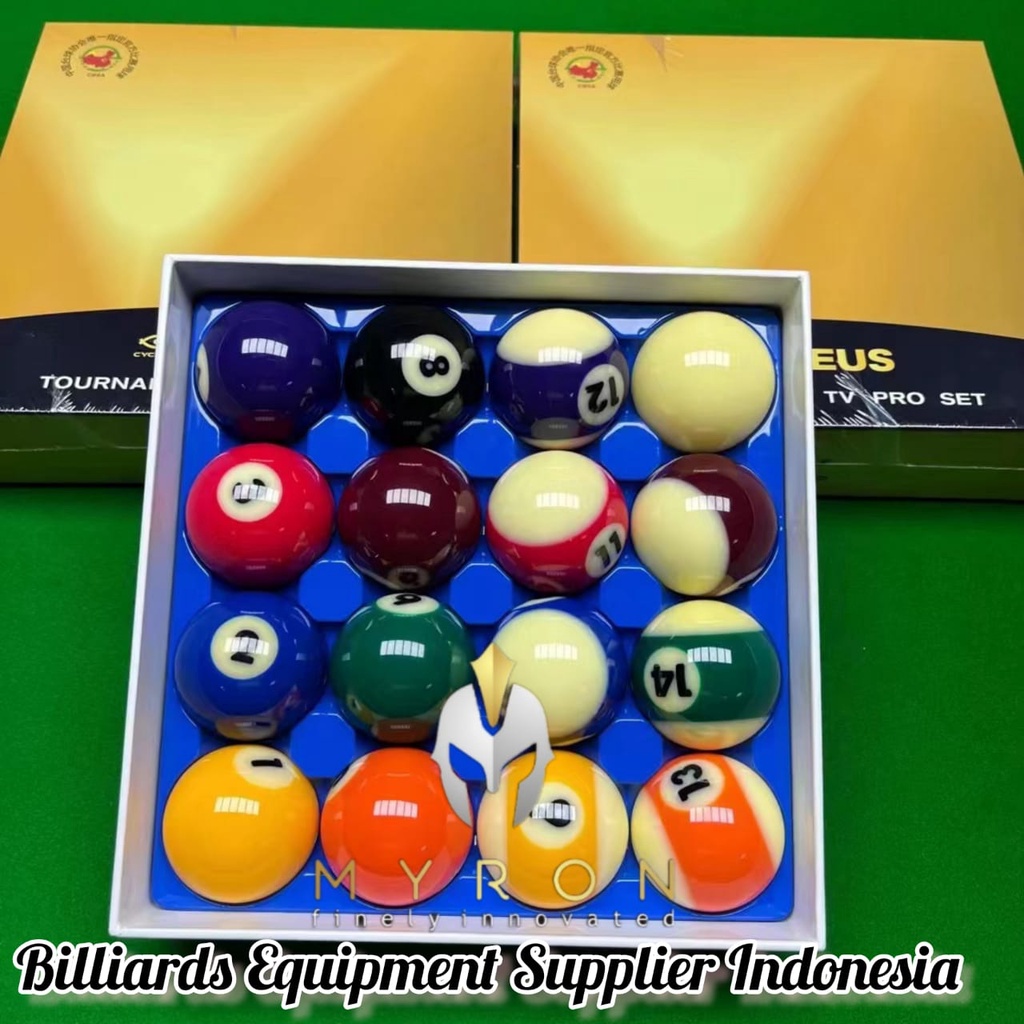 Jual Cyclop Zeus Tournament TV Pro Billiards Ball Set 2-1/4"/Bola ...