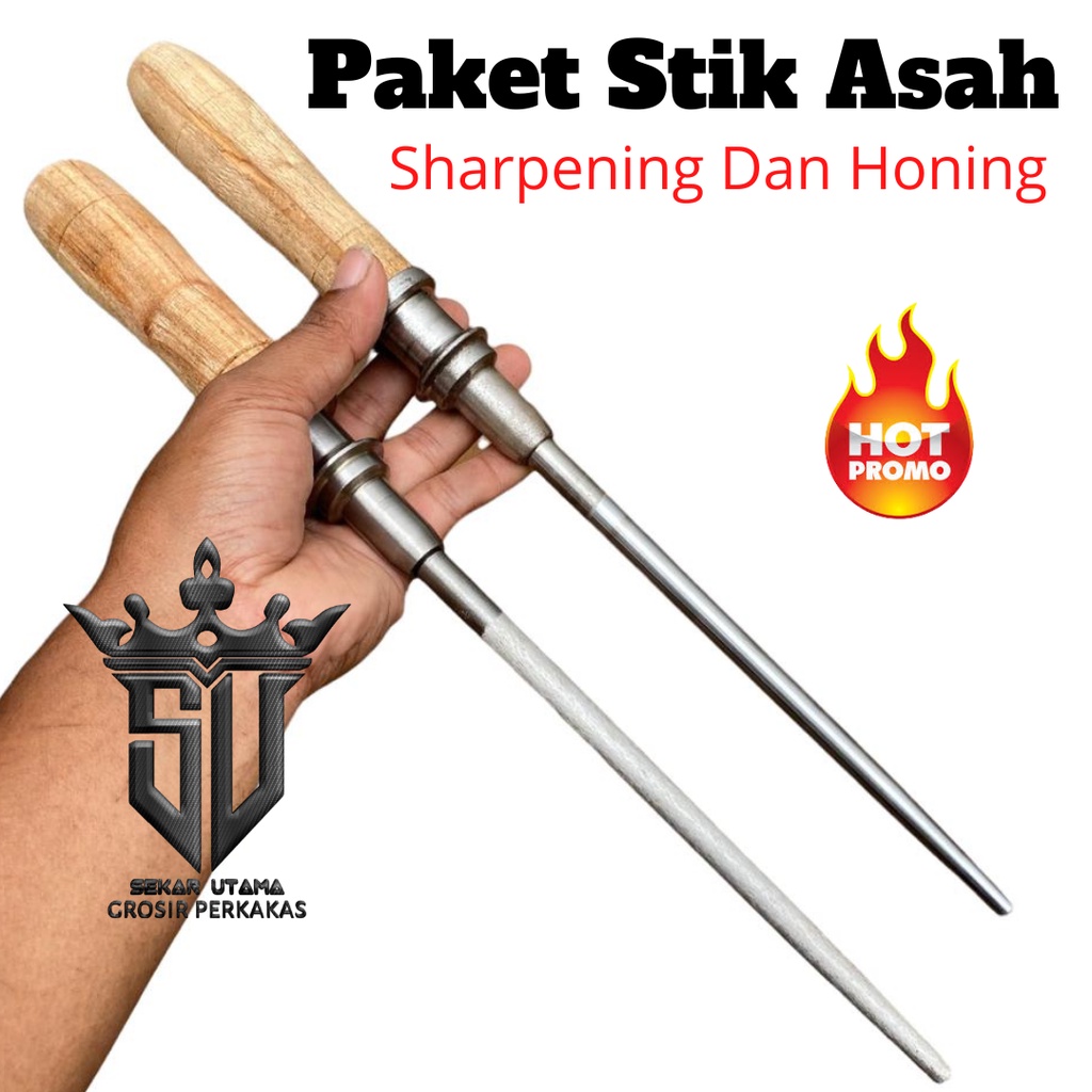 Jual Paket Stik Asah Sharpening Dan Honing 2in1 Bahan Baja Mesin Pintal ...