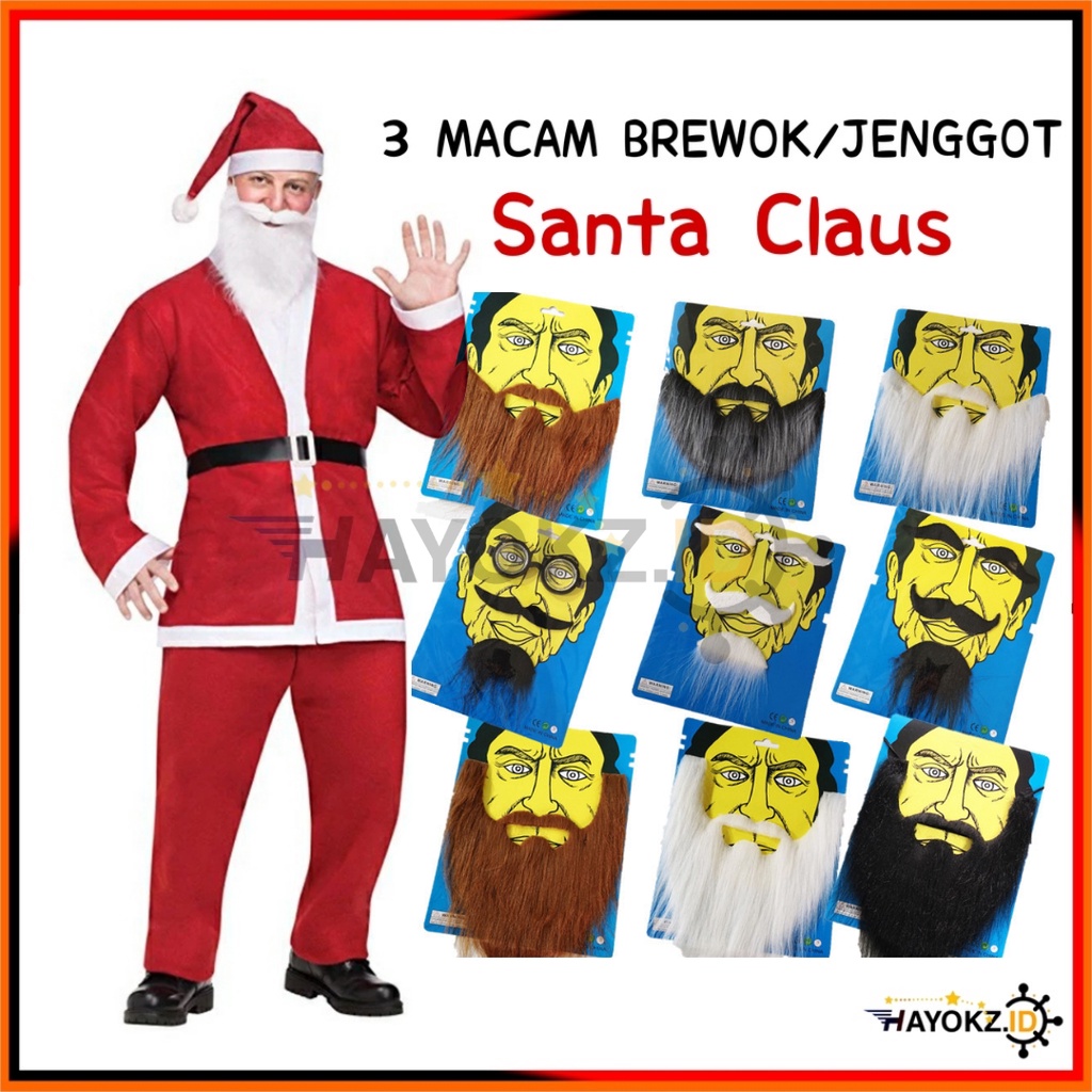 Jual Jenggot Kumis Palsu Panjang Putih Coklat Hitam Brewok Pesta Tua ...