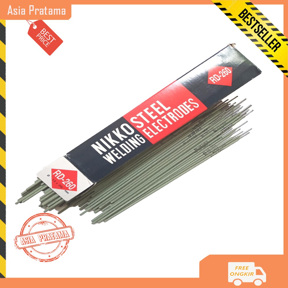 Jual [1 kg] Kawat Las Nikko Steel Ukuran 2 mm RD 260 2,6mm | Shopee Indonesia