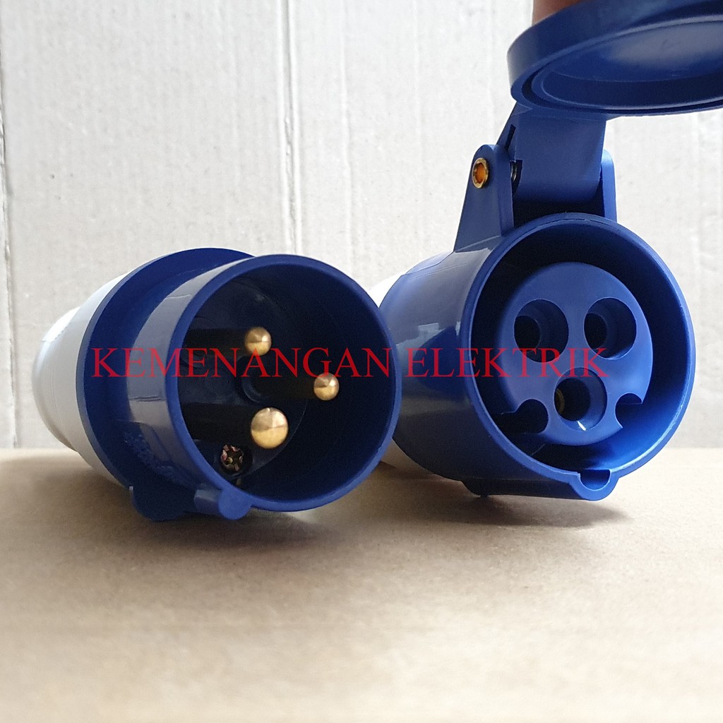 Jual FORT MOBILE SOCKET MOUNTING + PLUG 3 PIN 2 PHASE 16A SET WATERPROOF | Shopee Indonesia